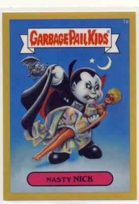 2013 Garbage Pail Kids GPK Chrome Series 1 Gold Parallel Nasty Nick 1a ...