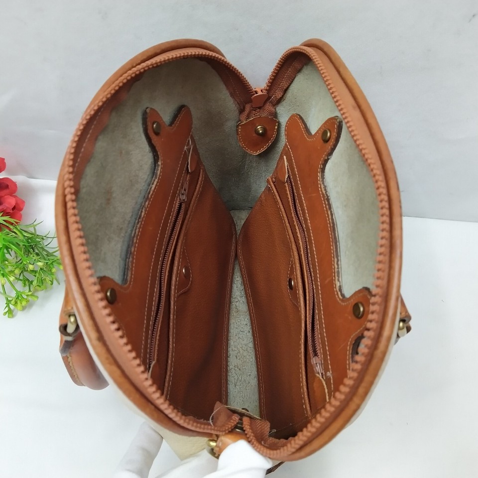 Dooney & Bourke Ivory Pebbled Leather Dommed Double Handle Zipper ...