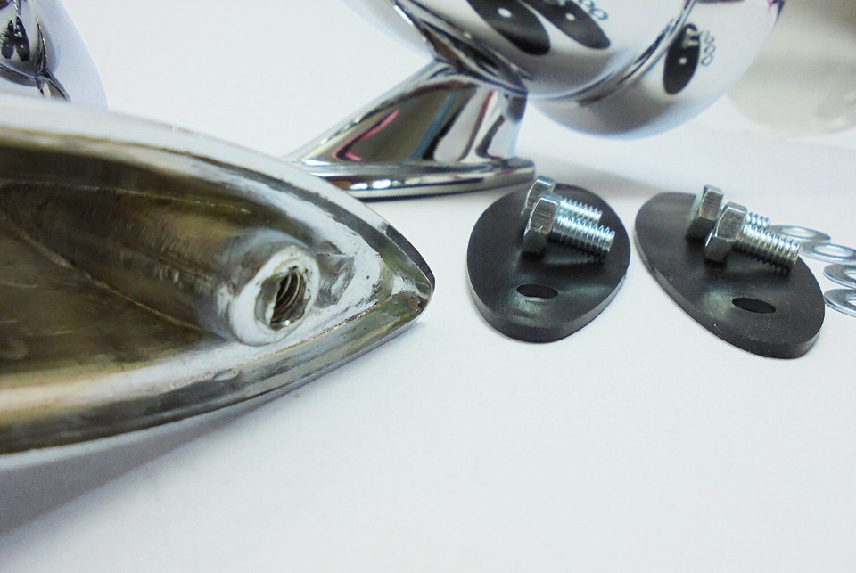 Classic Car Talbot Chrome Bullet Side Mirrors Fender Door Mount Pair ...