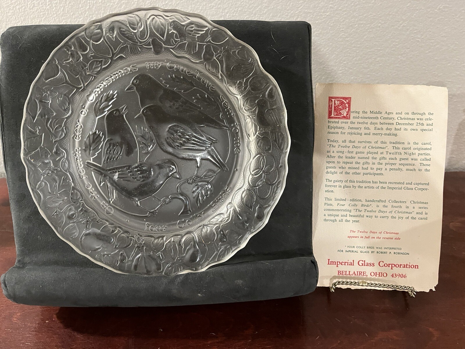 Complete Imperial Glass 12 Days of Christmas Plates - Frost | eBay