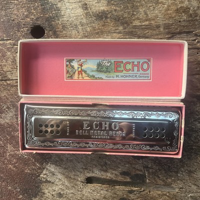 M. Hohner The Echo Harp Harmonica 54/64 Key C/G Germany Two Sided w ...