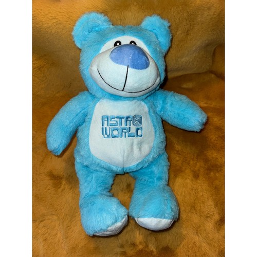 Astroworld Travis Scott Plush Bear Stuffed Animal Blue Toy Souvenir NEW ...