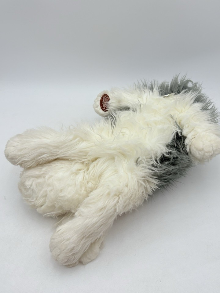 Lou Rankin Gray Puppy Dog Plush Doll Long Hair Sheepdog Realistic ...