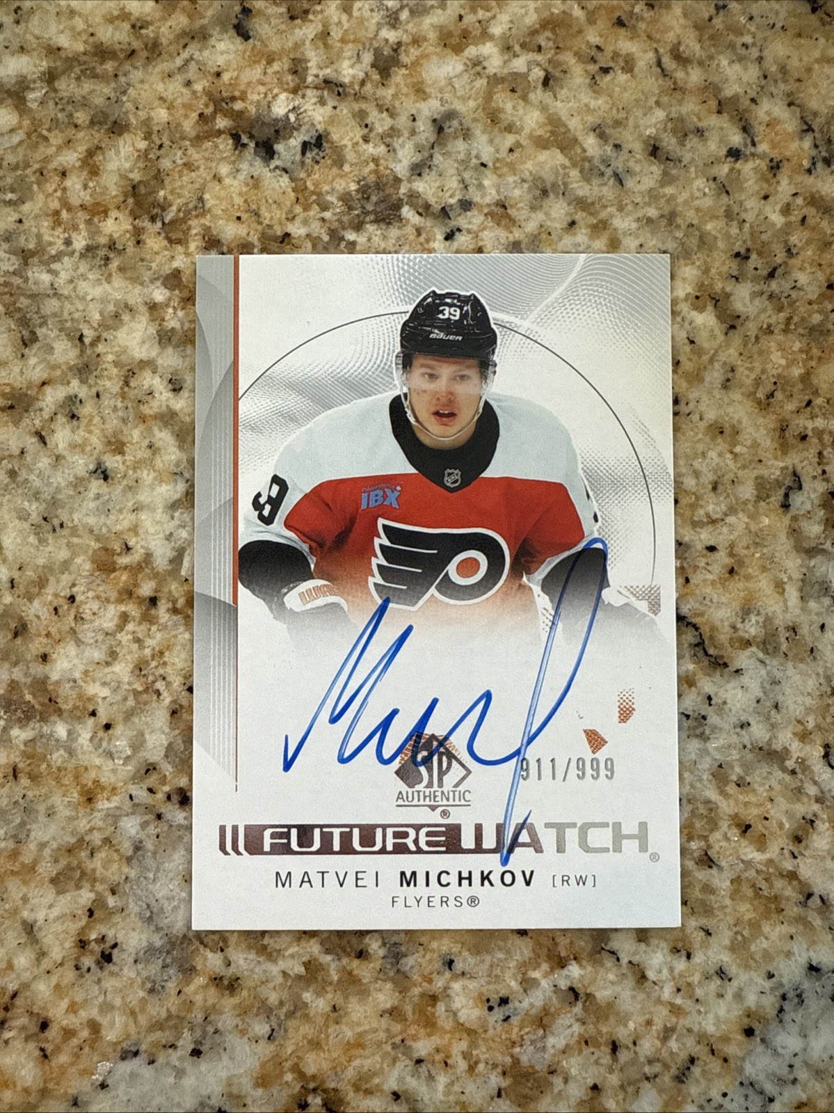 2024-25 UD SP Authentic FUTURE WATCH AUTOGRAPH MATVEI MICHKOV AUTO /999 ...