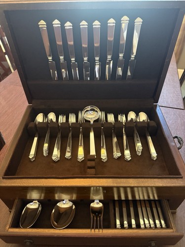 Tiffany Hampton Dinner And Lunch Sterling Flatware Set Immaculate | eBay