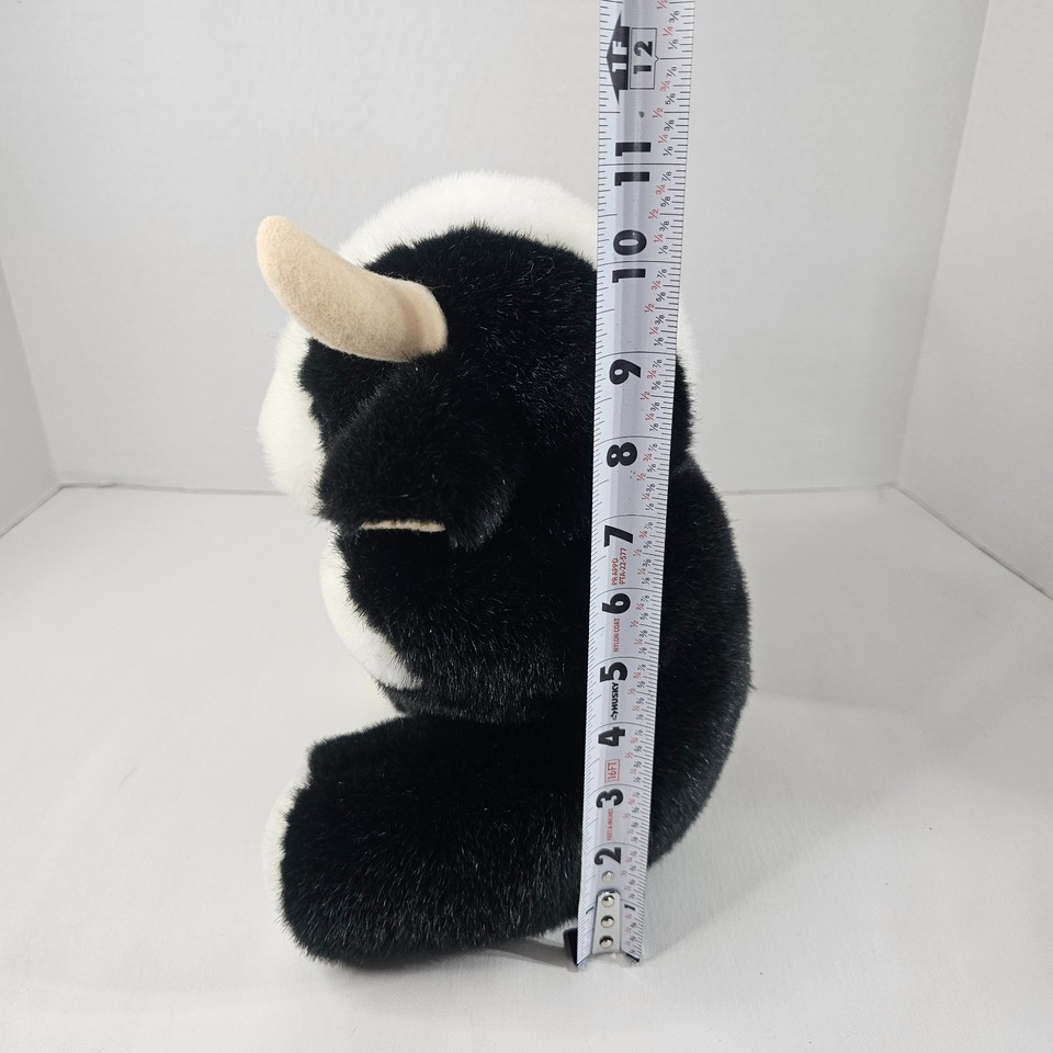 Kelly Trading Bull Cow Plush Baby Calf Black White Stuffed Farm Animal ...
