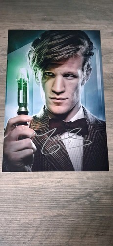 MATT SMITH SIGNED 12 X 8 AUTOGRAPHED DR WHO PHOTO THE DOCTOR ...REAL ...