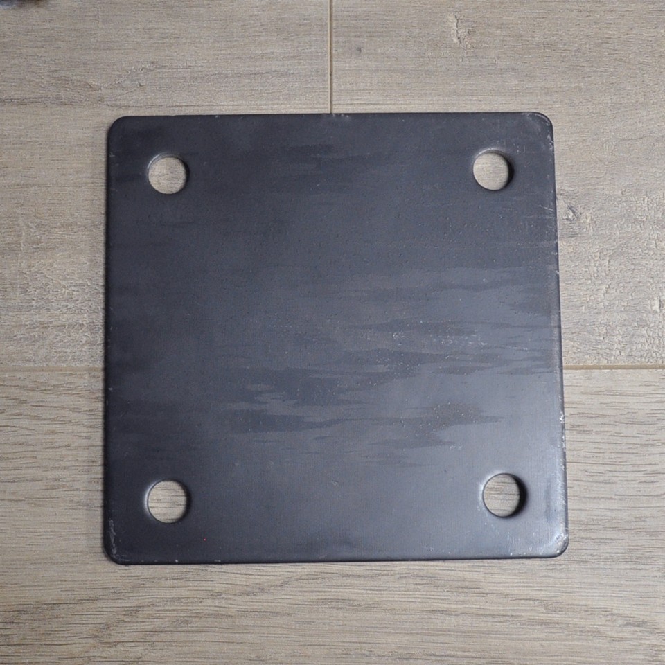 FLAT SQUARE STEEL BASE PLATES WITH 4 HOLES | 3x3 4x4 5x5 6x6 8x8 | QTY ...