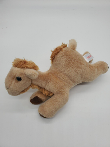 Aurora Camel Dromedary 10 Plush Laying Bean Stuffed Animal Toy Brown