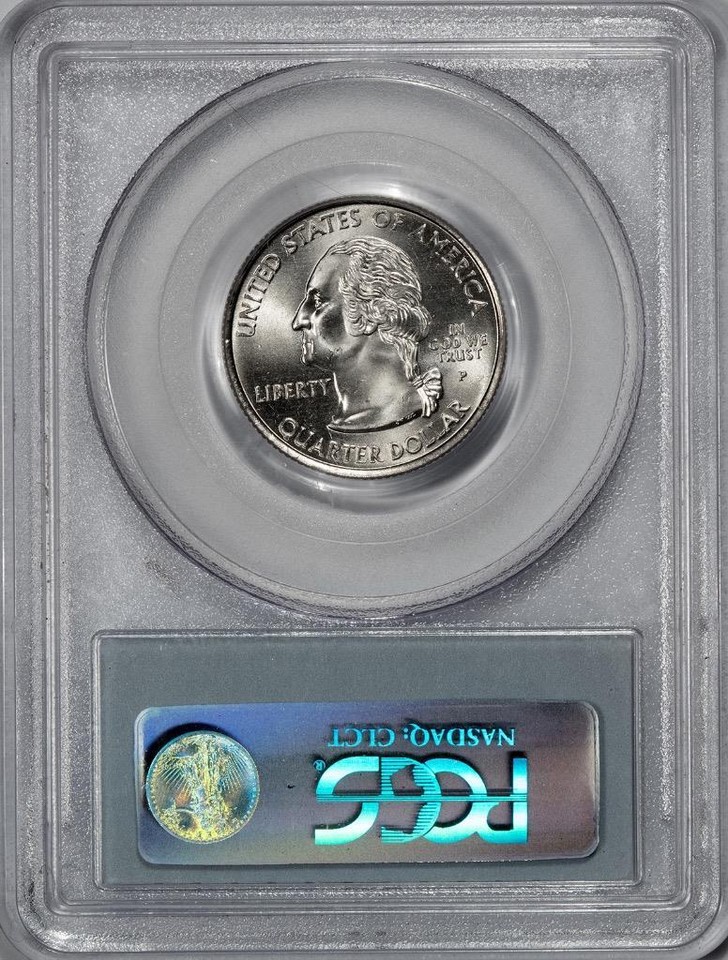 2005 PCGS MS65 Die Break Kansas Quarter Mint Error Humpback Bison | eBay