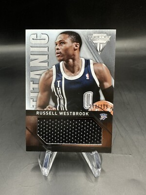 2013-14 Panini Titanium Titanic Threads Jumbo /299 Russell Westbrook ...