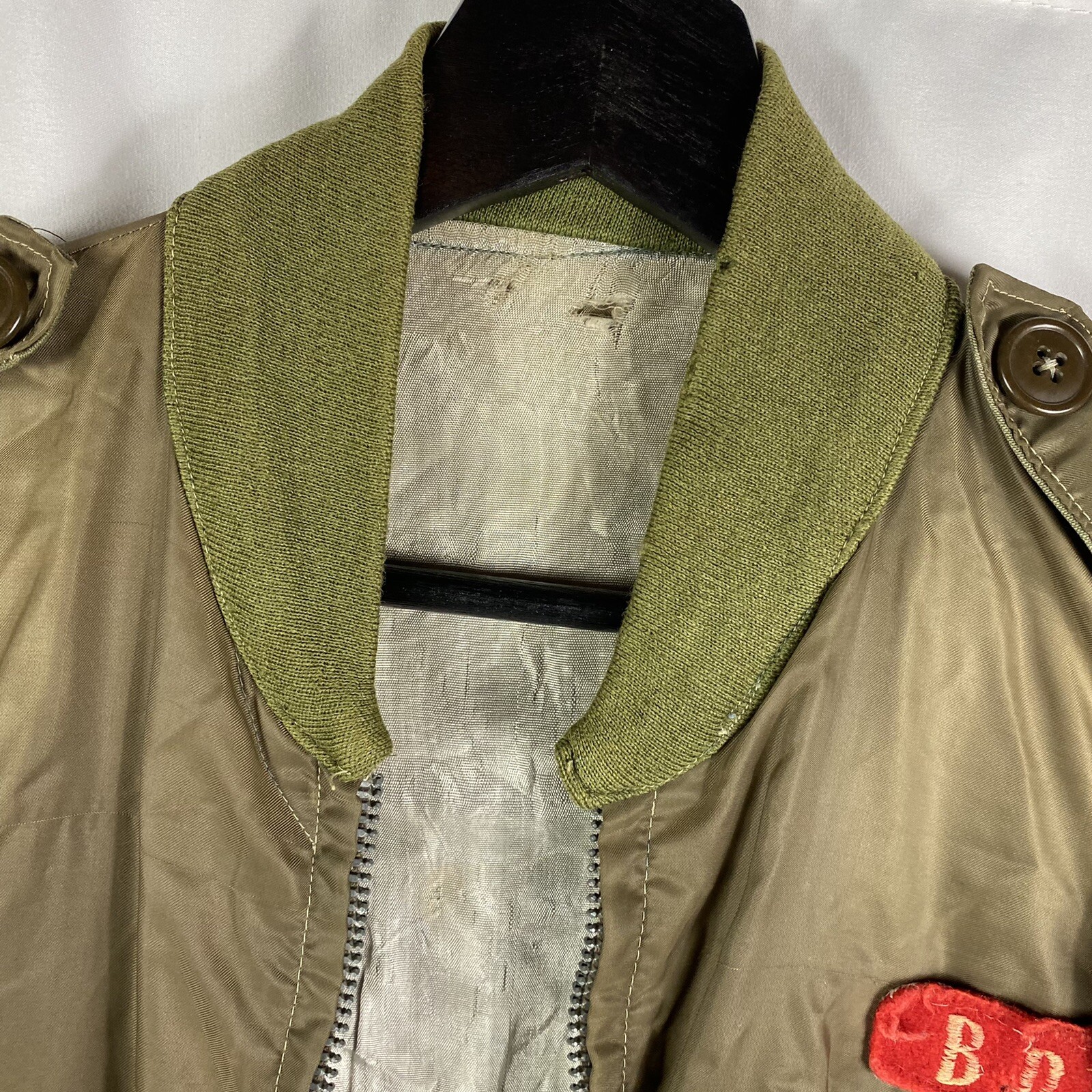 Korean War 1950s USMC Souvenir Nylon Tanker Jacket Bullion 1st Marines ...