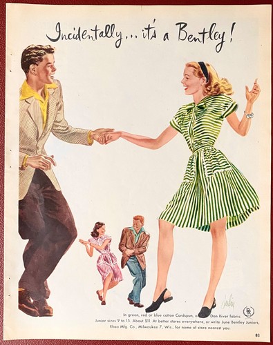 Vintage Ad - Jitterbug Dance - Large, Color - 1946 | eBay