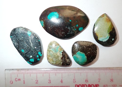 Turquoise Stone Flat Free Form Cabochon 106 Carat 5 pieces 21.2 gram | eBay