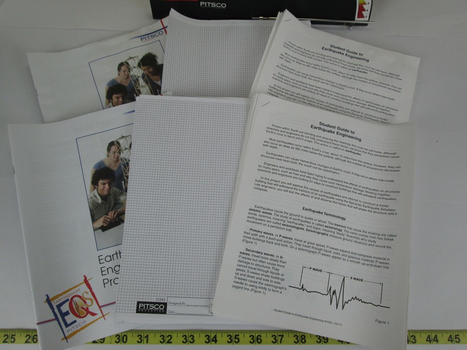 Pitsco Earthquake Simulator Tower Building Supplies Shop Class Science ...