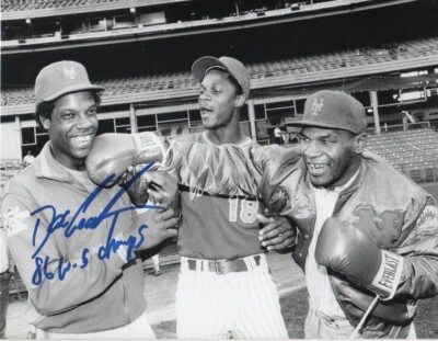 Dwight Gooden #16 New York Mets Baseball SIGNED B&W 8x10 Photo COA! | eBay