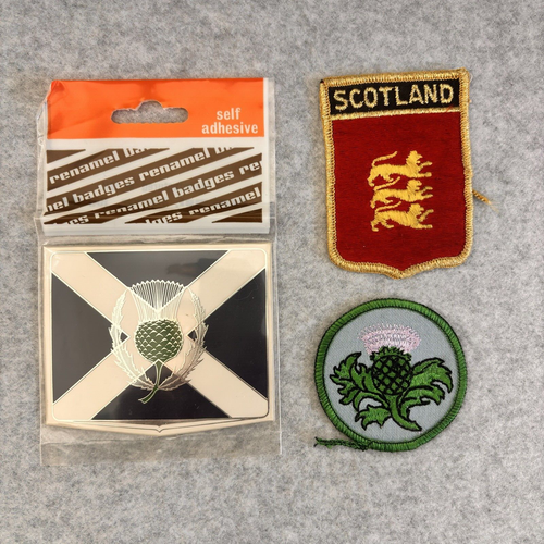 Vintage Scotland Memorabilia Patches Sticker Scottish Thistle Lions ...