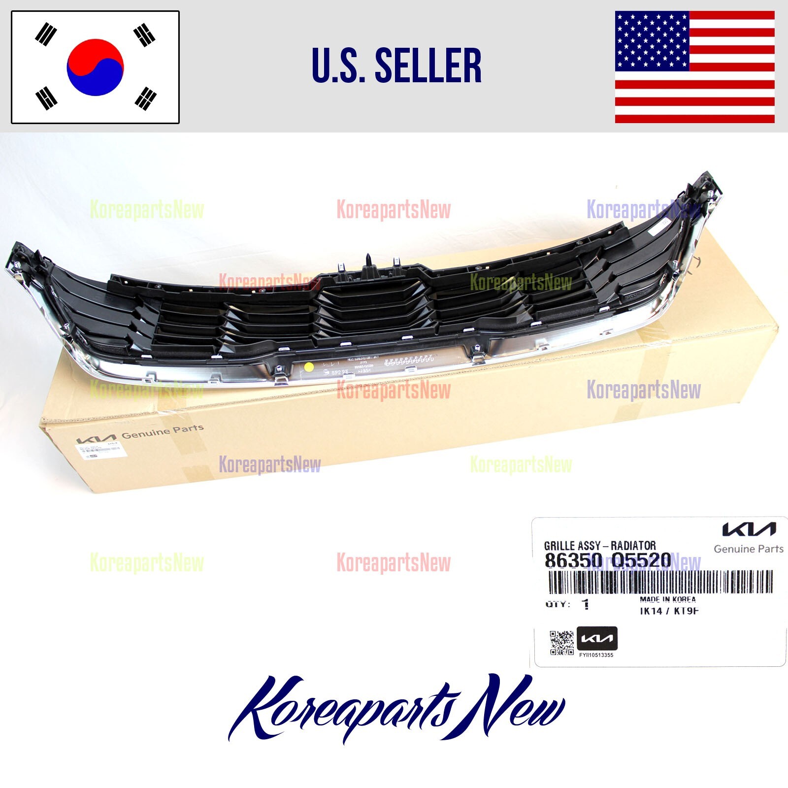 Front Bumper Grille Black 86350Q5520 ⭐GENUINE⭐ Kia Seltos 2024-2025 | eBay
