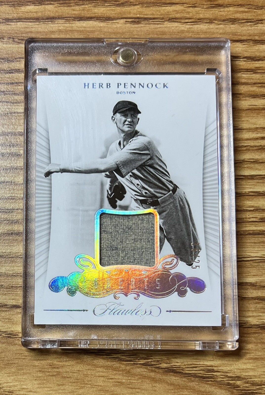 2018 Herb Pennock Panini Flawless Game-Worn Patch Jersey 16/25 Boston ...