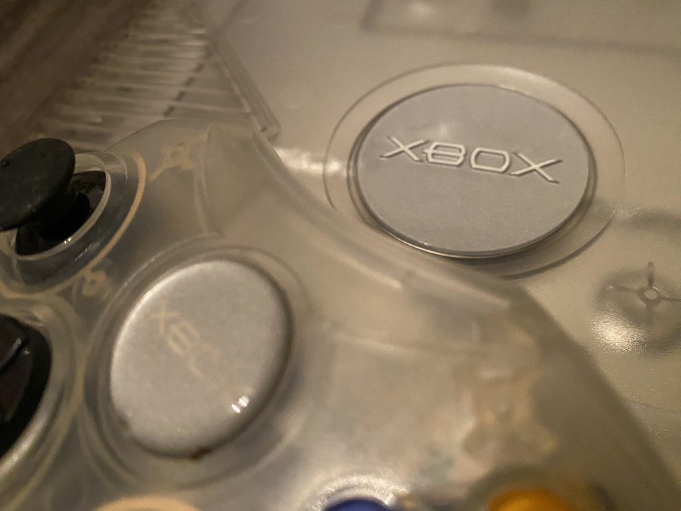 Xbox -Crystal Clear Original Xbox W/ Cables & Original controller ...