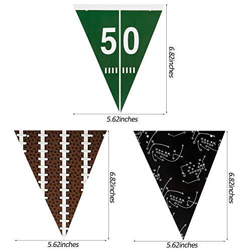 2 Pieces Football Pennant Banner American Football Theme String Flags ...