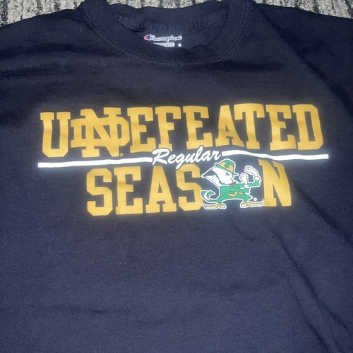 Champion Notre Dame T-Shirt Fighting Irish Football Undefeated Season ...