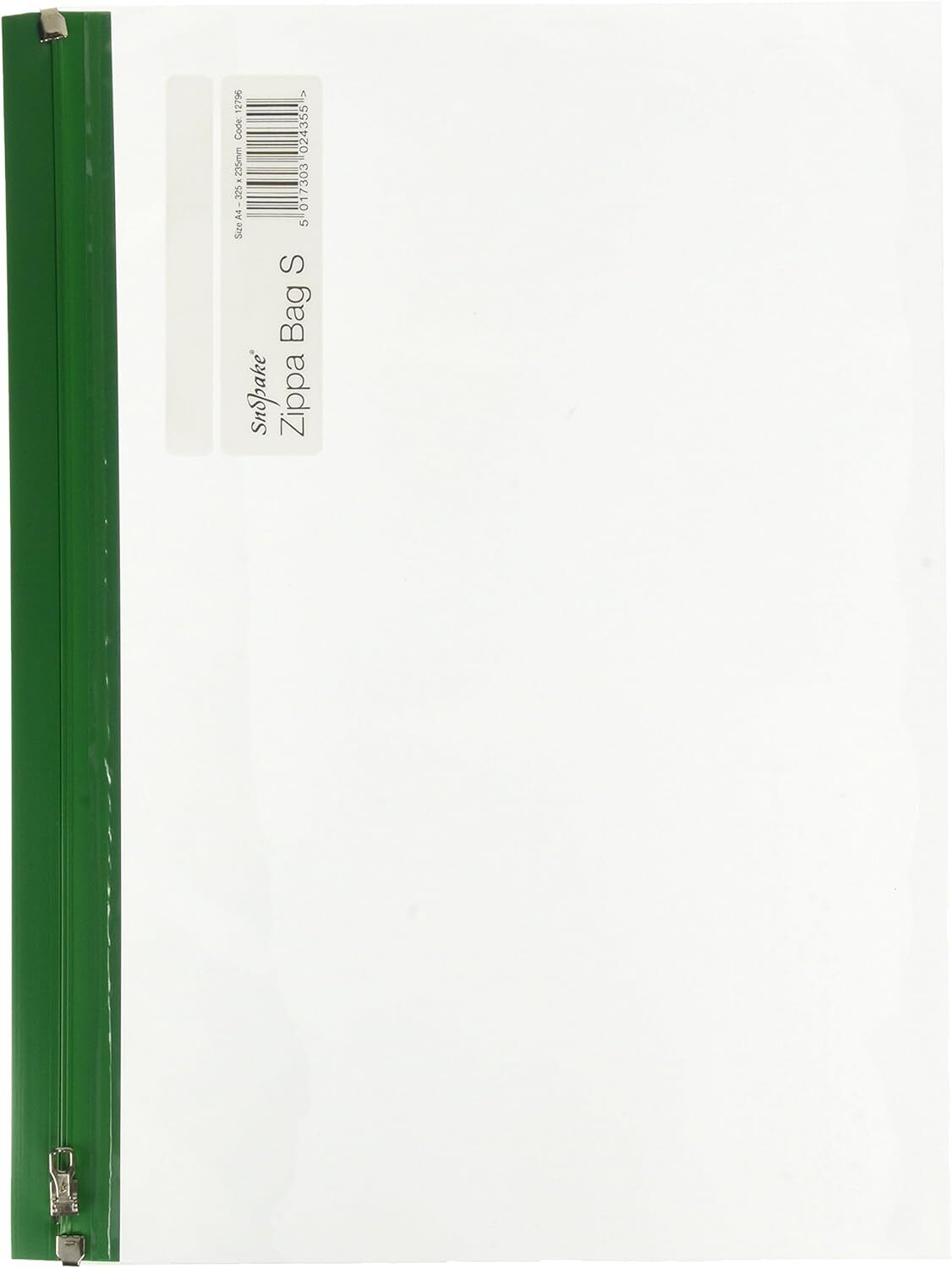 Snopake A4 Zippa-Bag ‘S’ Classic with Write-On Label 325 x 235 mm ...