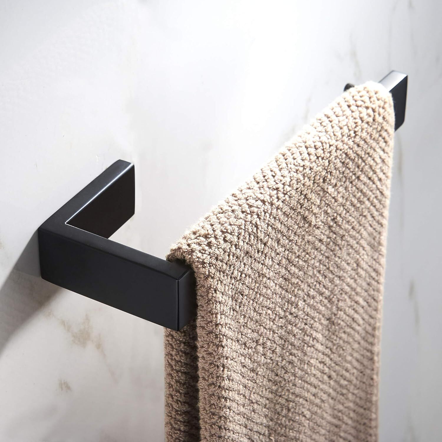 JunSun Rectangular Towel Holder Stainless Steel Contemporary Matte ...