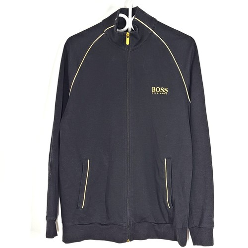 Hugo Boss Men's Zip-Up Track Jacket Black Gold Sz M | eBay