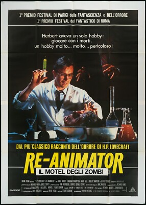 RE-ANIMATOR MANIFESTO STUART GORDON HORROR 1985 MAD SCIENTIST MOVIE ...