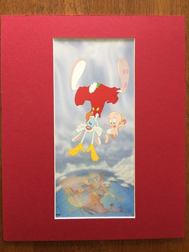 ROGER RABBIT & BABY HERMAN~8 X 10 Mat Print~SKY HIGH FALL~CIGAR SMOKIN ...