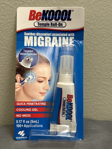 BeKoool Temple Roll-On Migraine Headache Relief Cooling Gel 100 ...