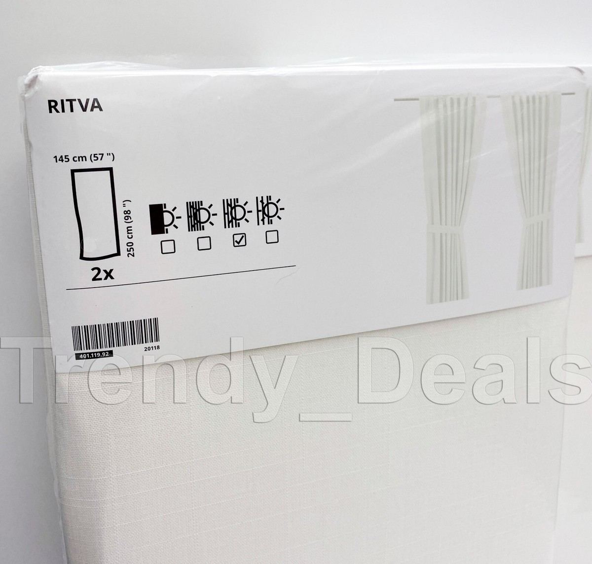 Ikea Ritva Curtains Gardinenbox VORHANG 2ER SET POTSDAM HxB 245x140 Cm