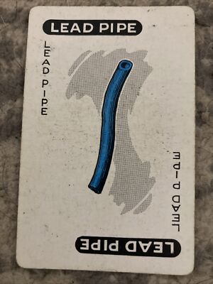 1949 Original Clue Board Game Lead Pipe Weapon Replacement Card Vintage ...