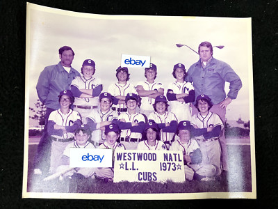 1973 WESTWOOD NATIONAL CUBS LITTLE LEAGUE BASEBALL TEAM 8X10 COLOR ...