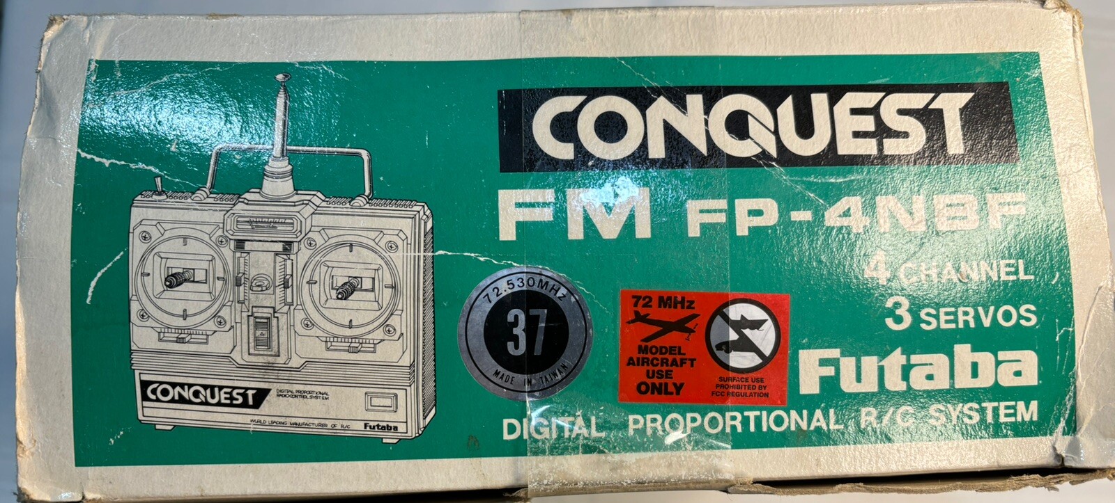 Futaba Conquest R/C FP-4NBF 4-Channel/3 servo FM Digital Proportional ...