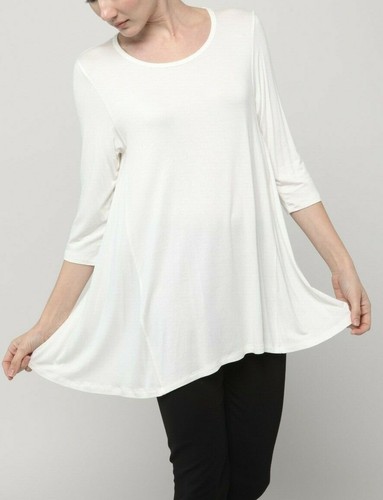 INAE Collection women's 3/4 sleeve rayon swing top | eBay