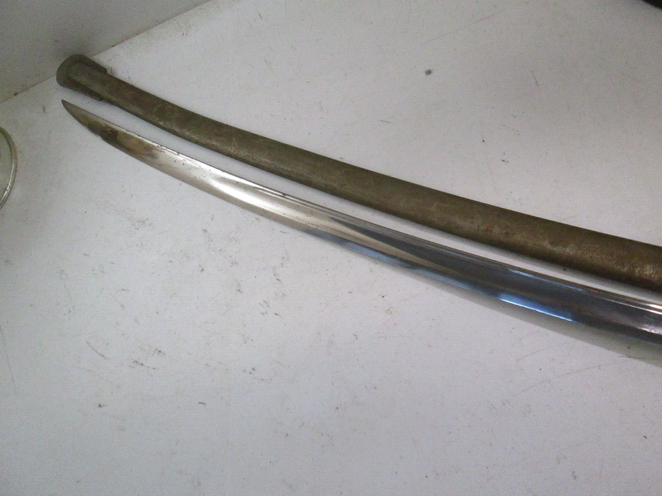 US CIVIL WAR CAVALRY SWORD WITH SCABBARD DATED 1864 MAKER EMERSON ...