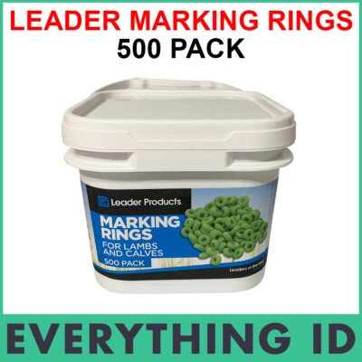 500 LEADER MARKING RINGS CASTRATION TAIL BANDING SHEEP LAMB FARM GREEN ...