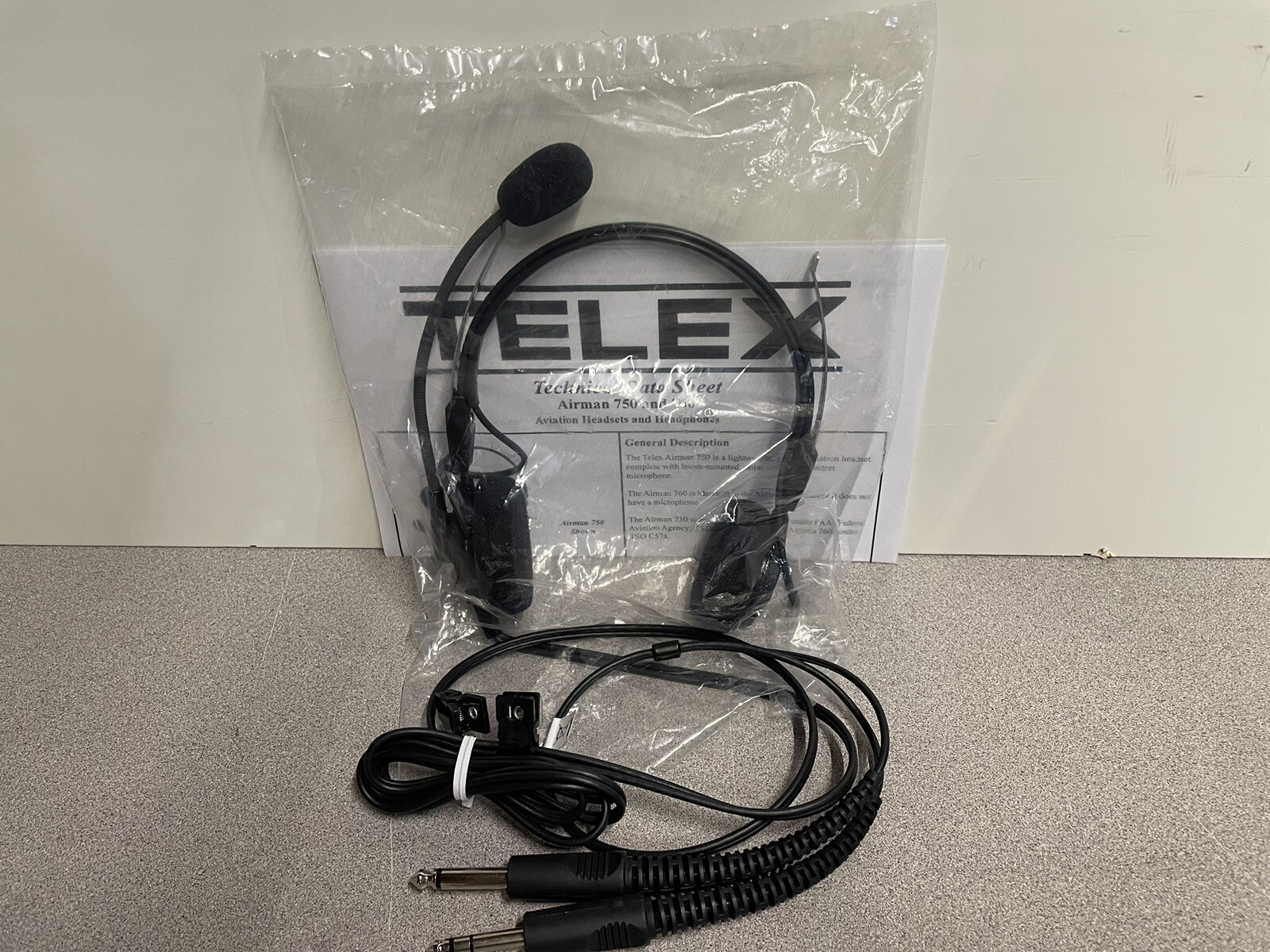 Telex Airman 750 Aviation Headset 2day Delivery for sale online | eBay