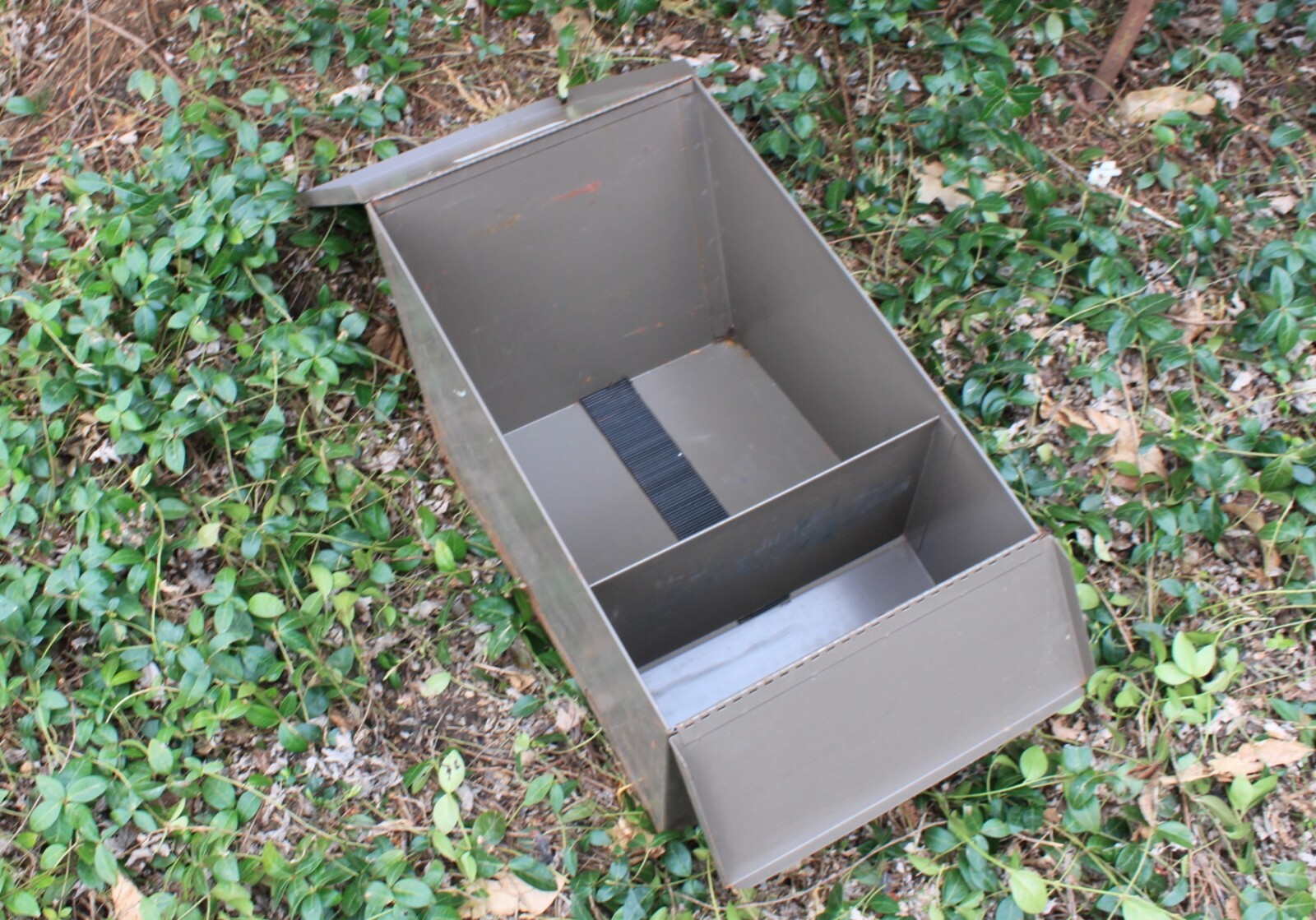 Vintage The Auto Office Co Portable File Desk Metal File Box Grey Case ...