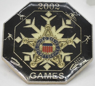 Secret Service Winter Olympics 2002 Salt Lake Numbered Silver Lapel Pin ...