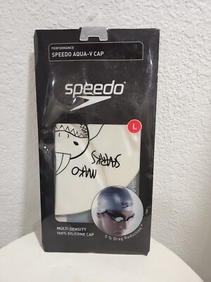 Speedo 100% Silicone Adult Silicone 5% Drag Reduction Aqua-V Cap Large ...