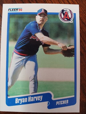 BRYAN HARVEY CALIFORNIA ANGELS 1990 FLEER BASEBALL CARD #134 | eBay
