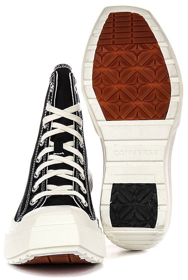 CONVERSE A06478C Hi con Lacci Zeppa Donna da Ginnastica IN Nero Bianco ...