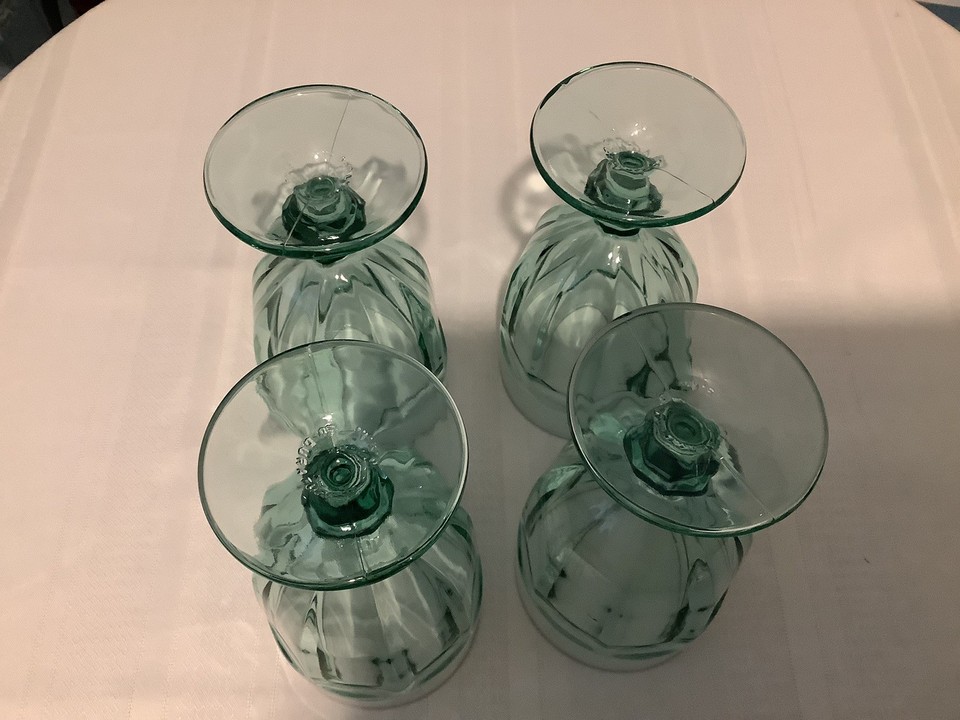 Libbey Duratuff Spanish Green Gibralter Vtg Iced Tea Water Glass ...