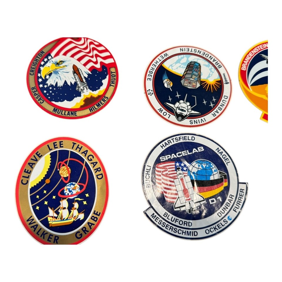 NASA Space Shuttle Mission Sticker Patches Set of 9 Collectible Emblems ...