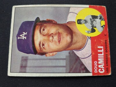 1963 Topps Baseball Card # 196 Doug Camilli - Los Angeles Dodgers (VG ...