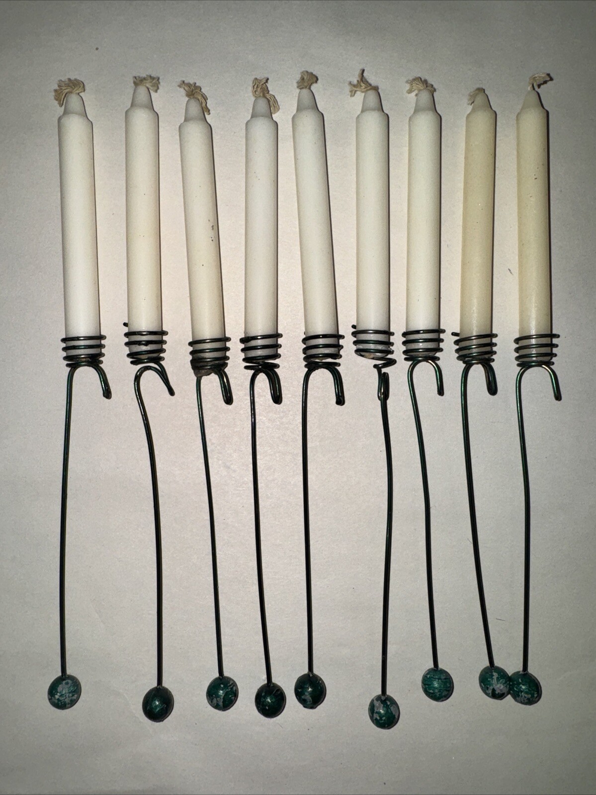 Vintage Lot of 9 Christmas Tree Pendulum Weighted Candle Holders with ...