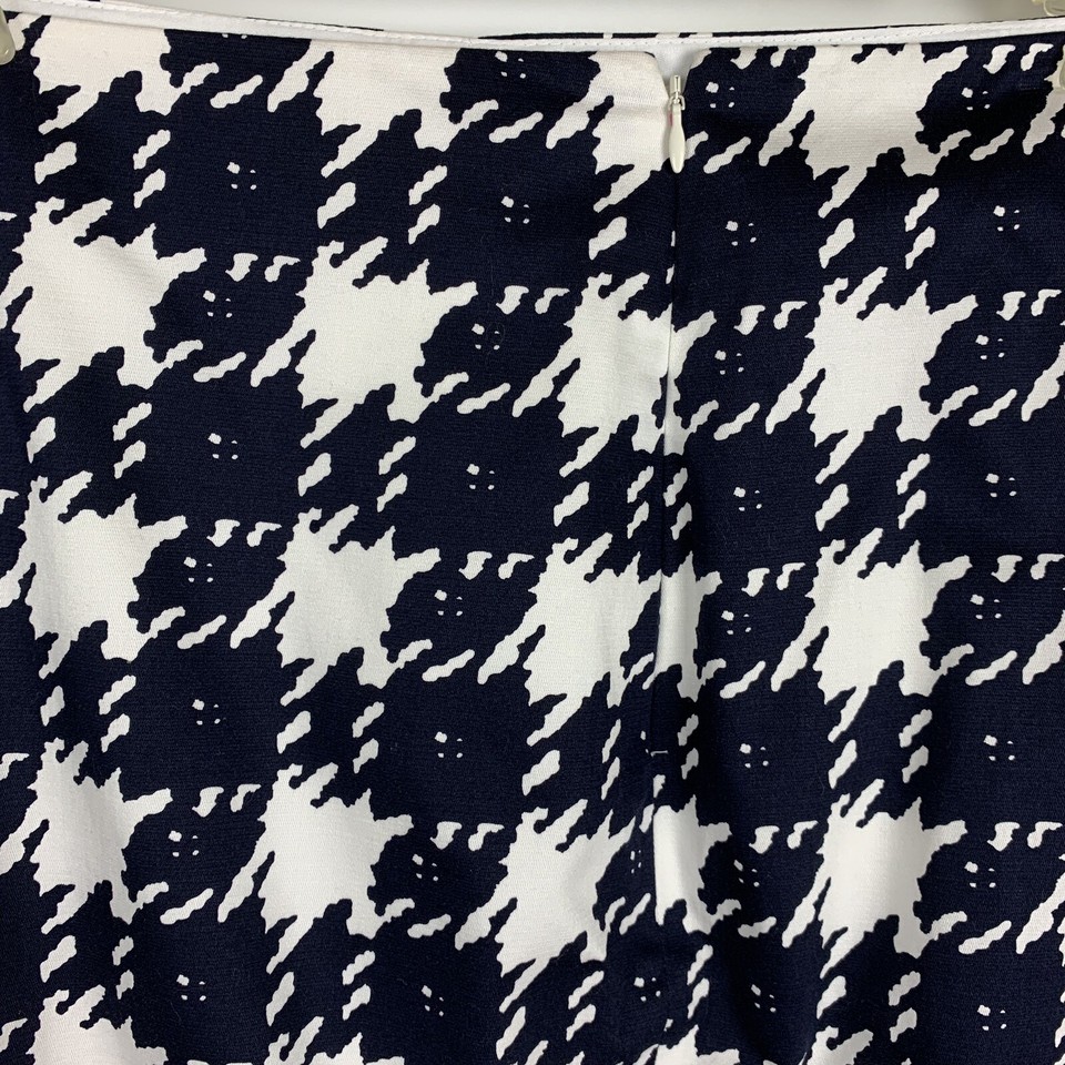 NWT The Limited Skirt Size 18 Navy Blue Houndstooth Print Pencil Fit ...